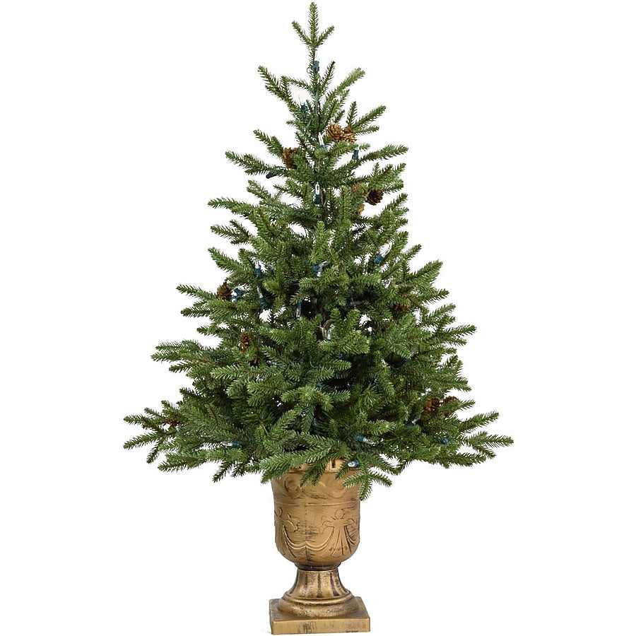 5-ft Greensboro Pre-lit Artificial Christmas Tree with Color Changing ...